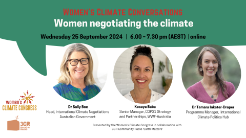 Women Negotiating the Climate Part 2 | 3CR Community Radio